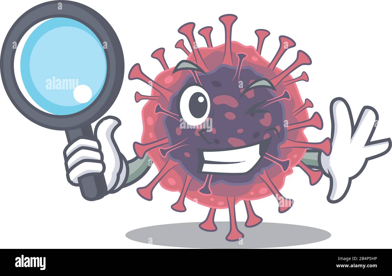 Microbiology coronavirus in Smart Detective picture character design ...