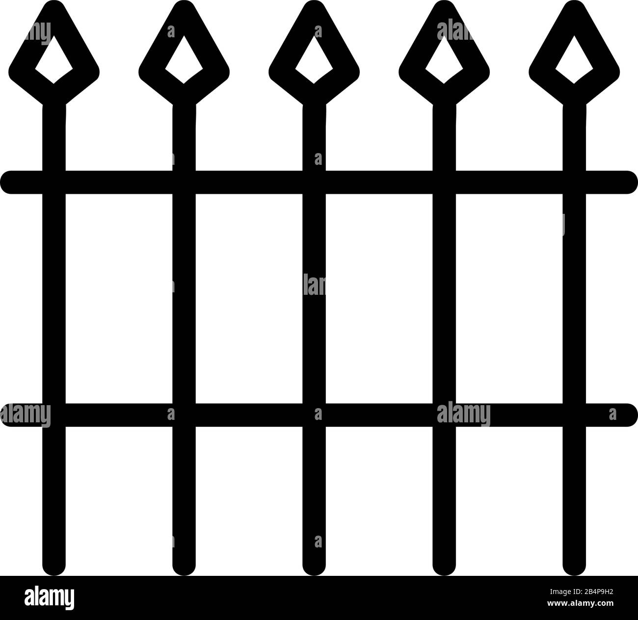 metal fence icon vector. Isolated contour symbol illustration Stock ...