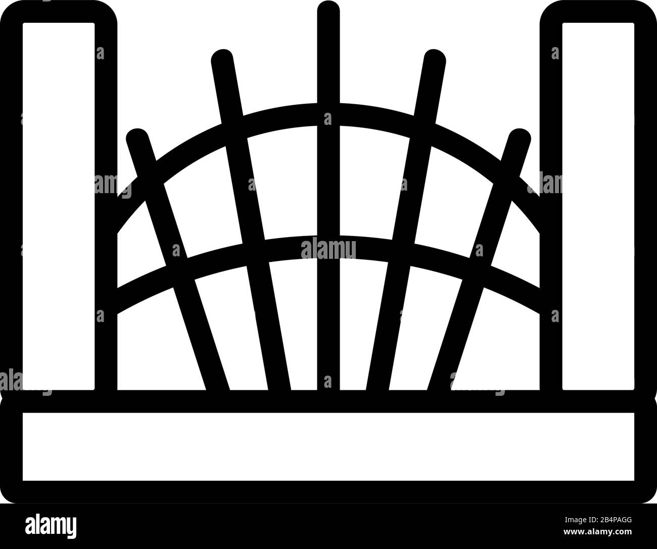 metal fence icon vector. Isolated contour symbol illustration Stock ...