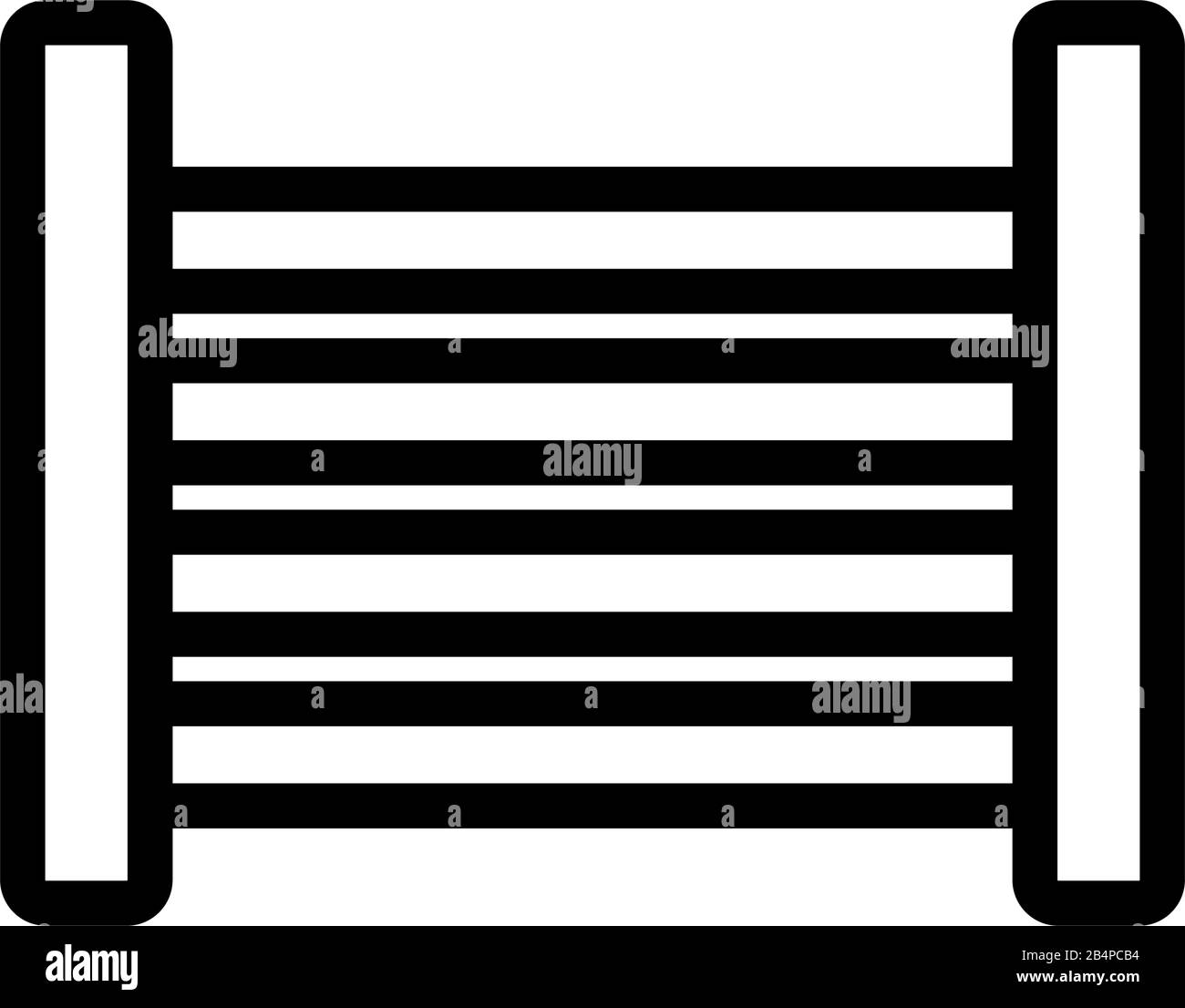 wooden fence icon vector. Isolated contour symbol illustration Stock ...
