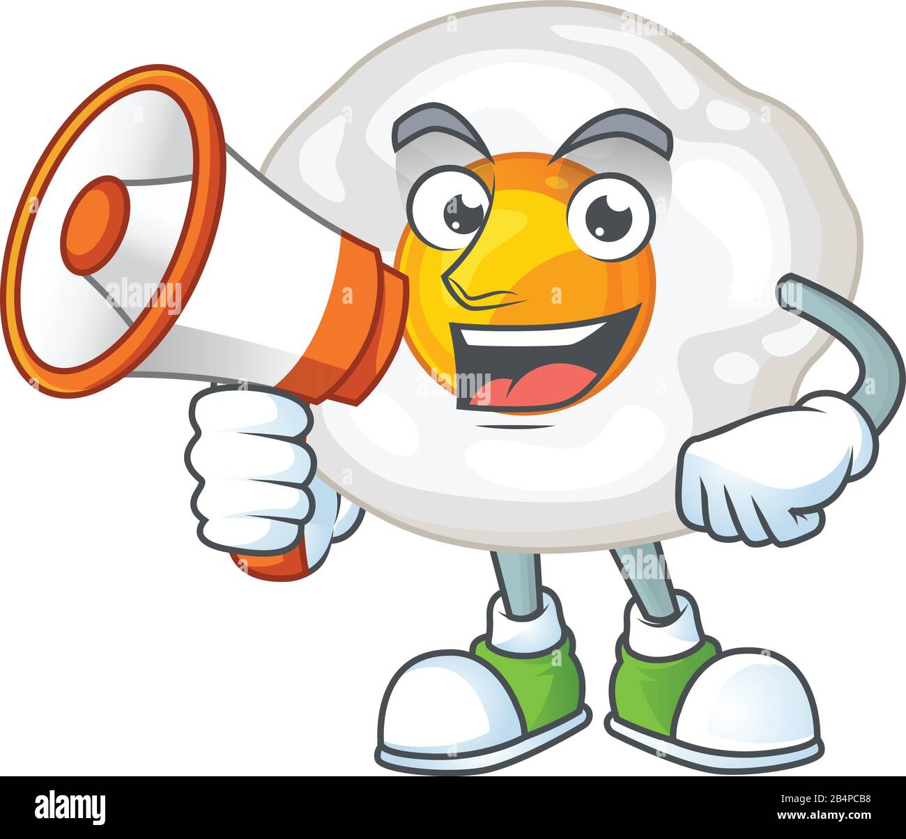 A picture of fried egg with a megaphone Stock Vector Image & Art - Alamy
