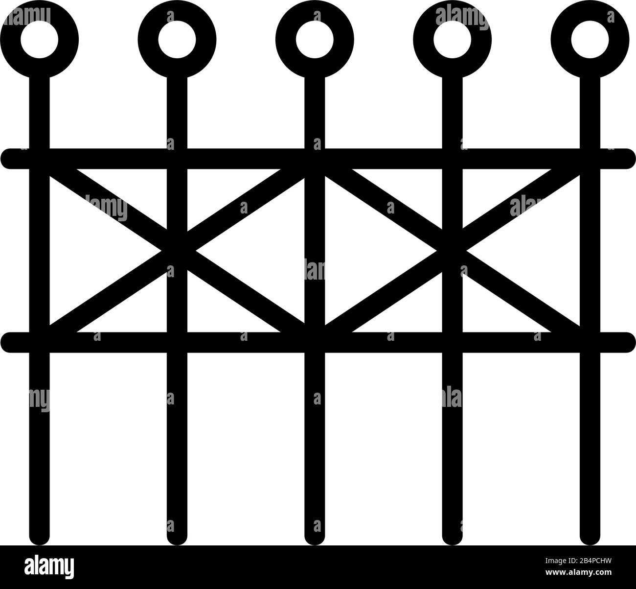 metal fence icon vector. Isolated contour symbol illustration Stock ...