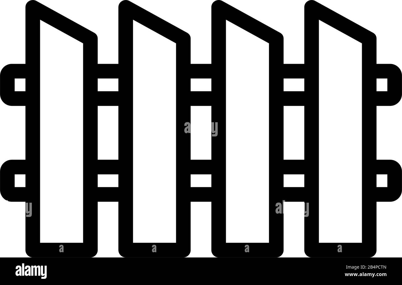 wooden fence icon vector. Isolated contour symbol illustration Stock ...