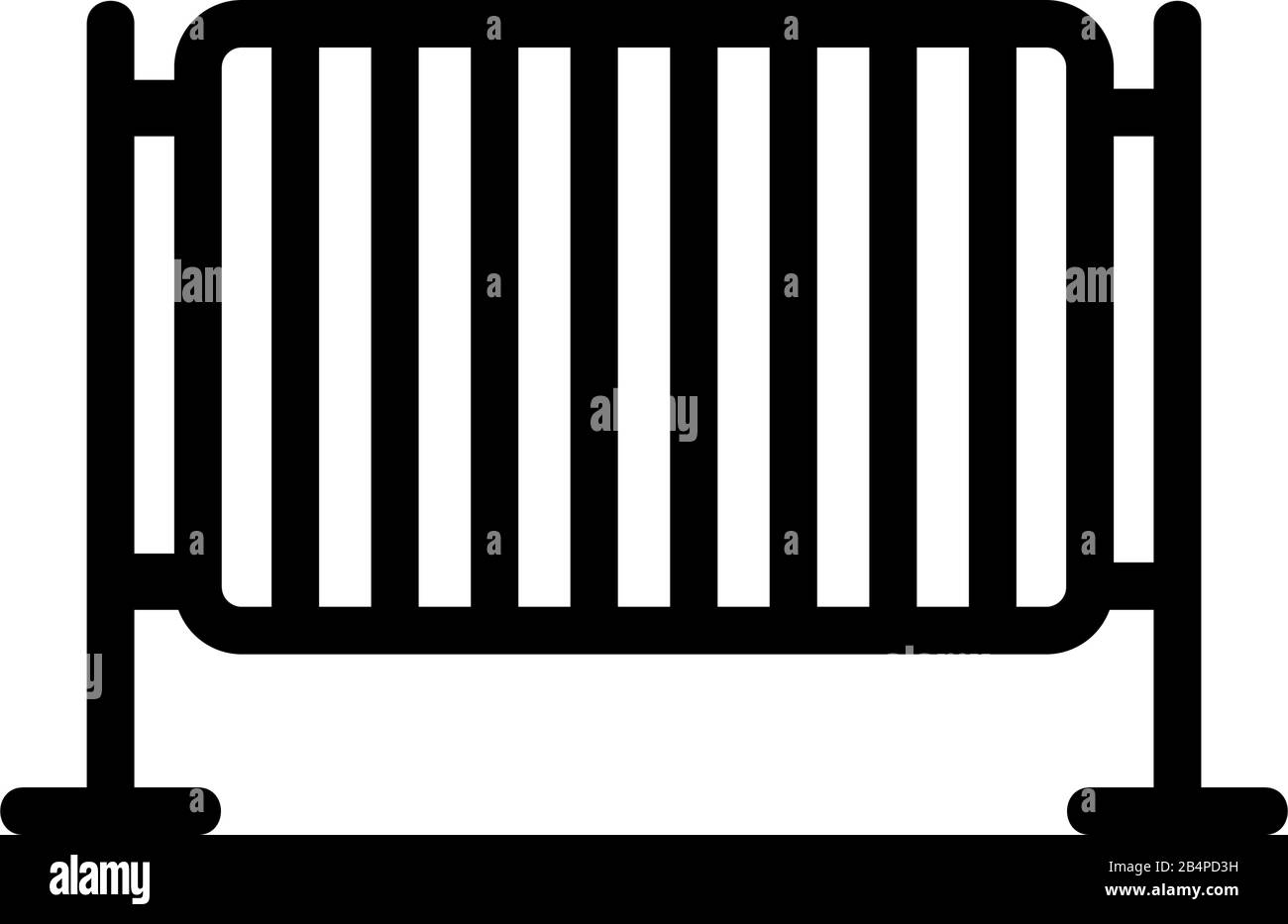 metal fence icon vector. Isolated contour symbol illustration Stock ...