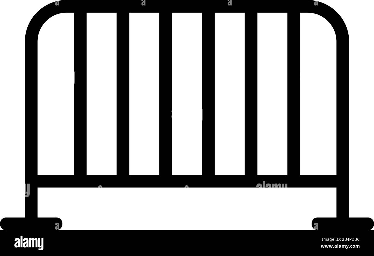 metal fence icon vector. Isolated contour symbol illustration Stock ...