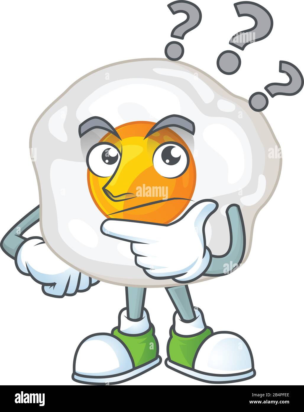 Cute fried egg cartoon character using a microphone Stock Vector Image ...