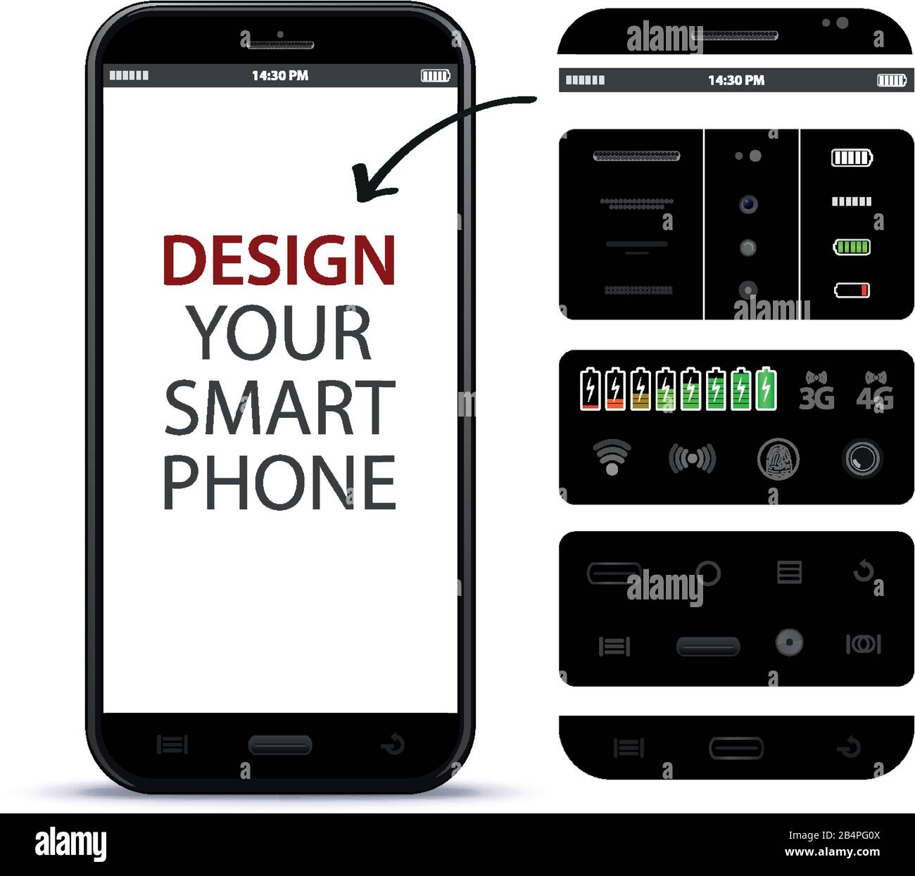 Mobile Phone Vector Design Elements Stock Vector Image & Art - Alamy