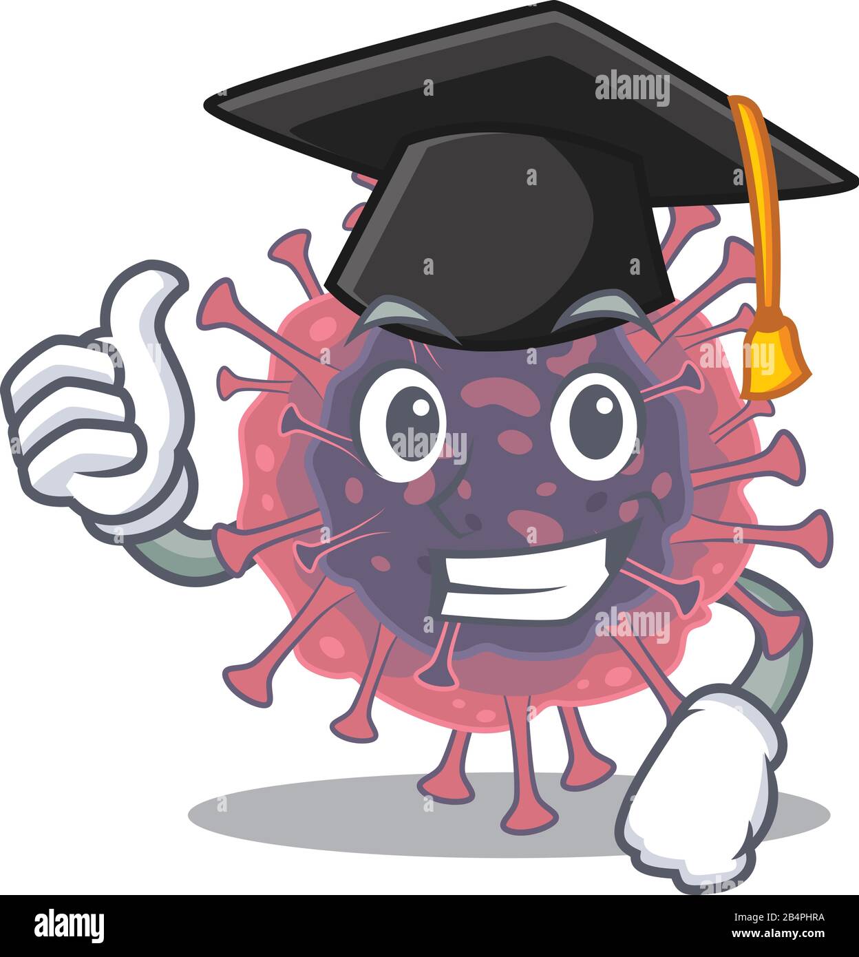 A picture of microbiology coronavirus with black hat for graduation ...