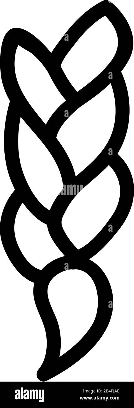 braid icon vector. Isolated contour symbol illustration Stock Vector ...