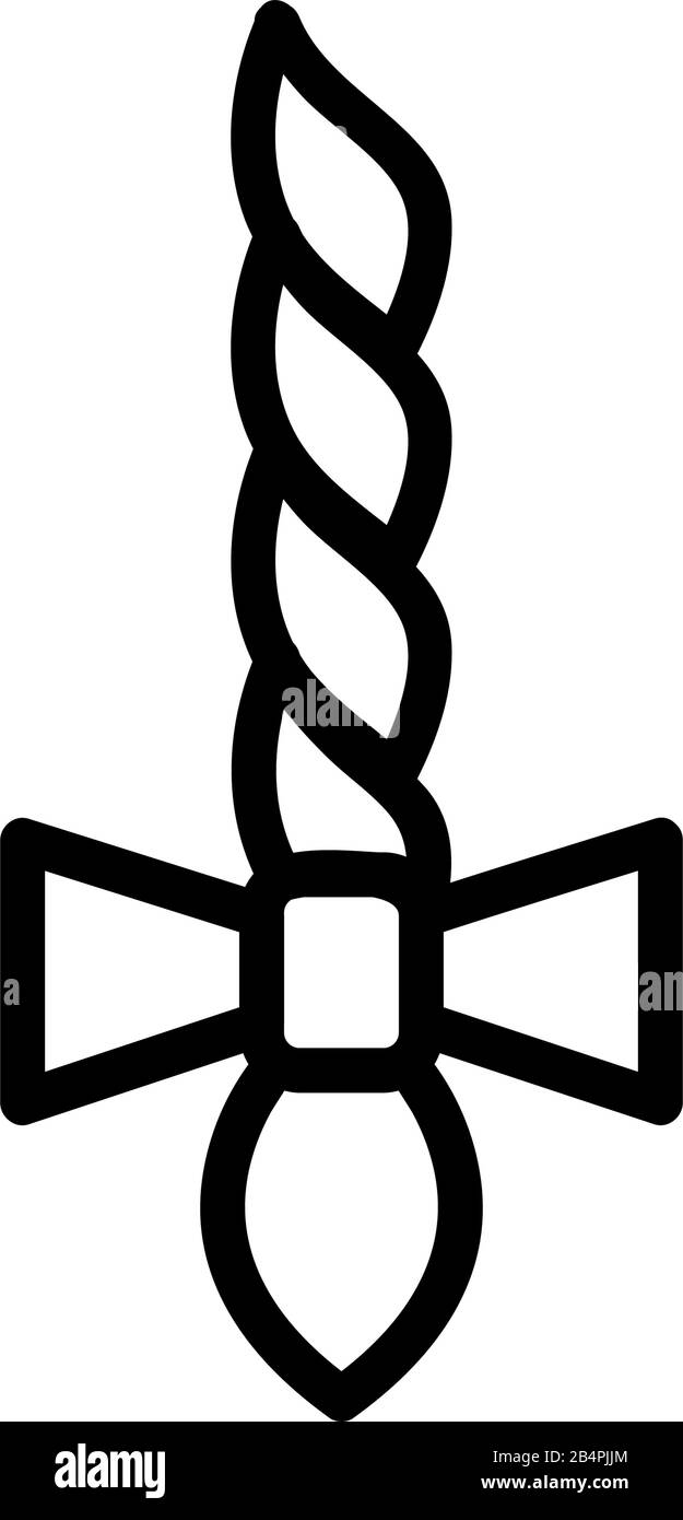 braid icon vector. Isolated contour symbol illustration Stock Vector ...