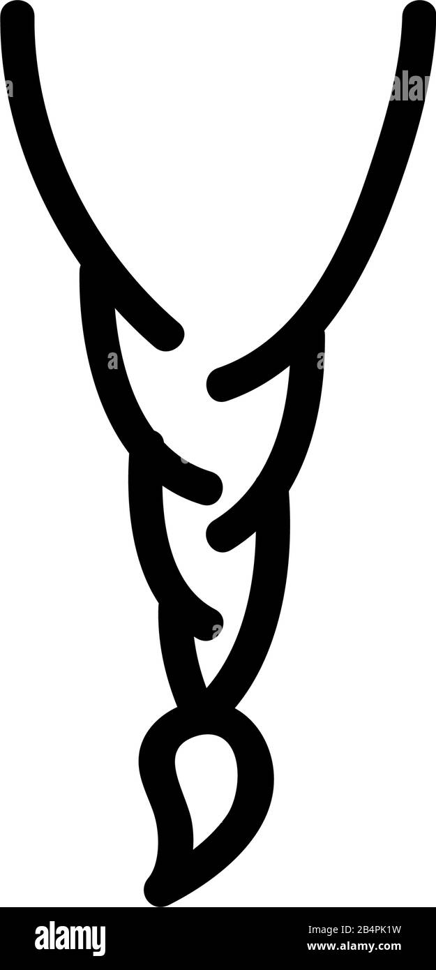 braid icon vector. Isolated contour symbol illustration Stock Vector ...
