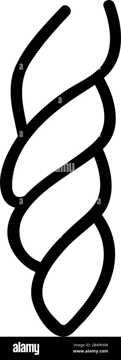 braid icon vector. Isolated contour symbol illustration Stock Vector ...