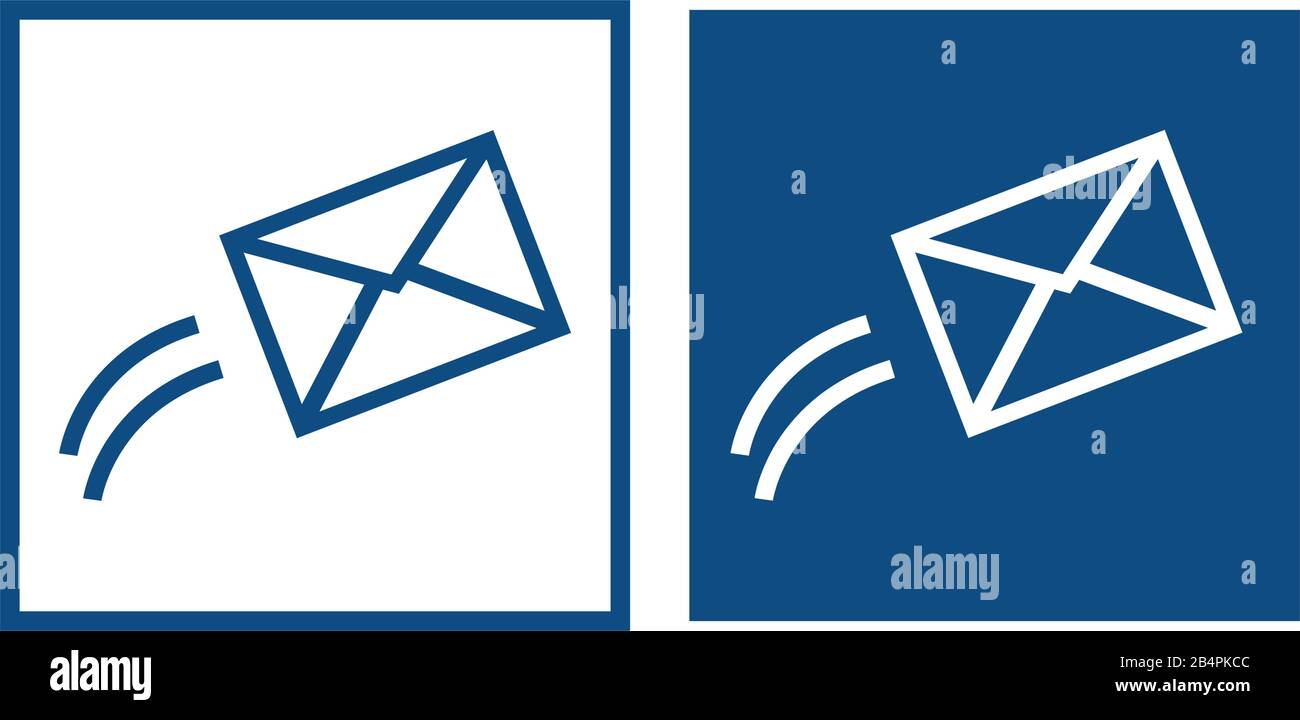 Message in the form of a paper letter. The symbol is located in a ...