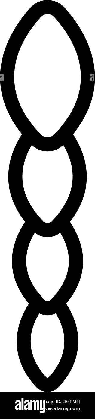 braid icon vector. Isolated contour symbol illustration Stock Vector ...