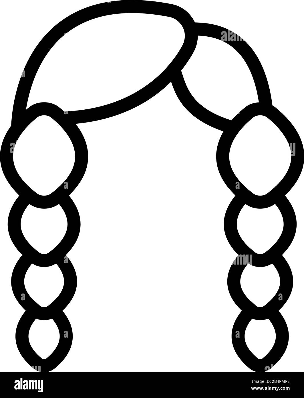 braid icon vector. Isolated contour symbol illustration Stock Vector ...