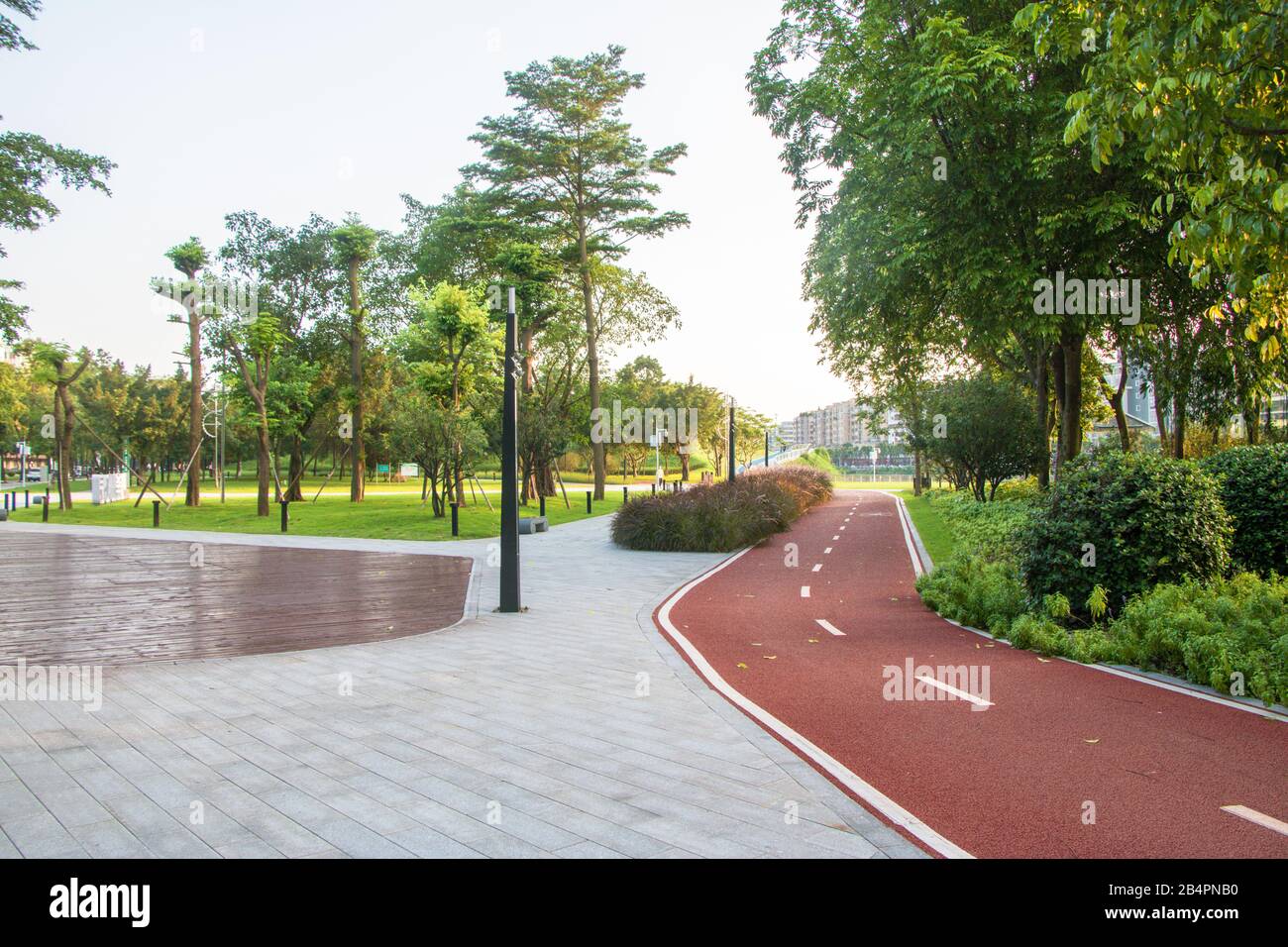 Running track in the Fushan Park of Jiangmen, Guangdong province, China ...