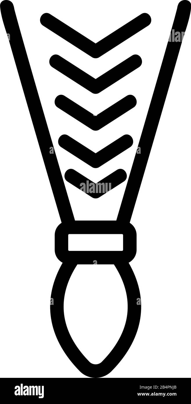 braid icon vector. Isolated contour symbol illustration Stock Vector ...