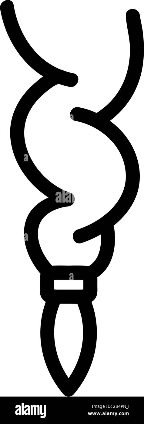 braid icon vector. Isolated contour symbol illustration Stock Vector ...