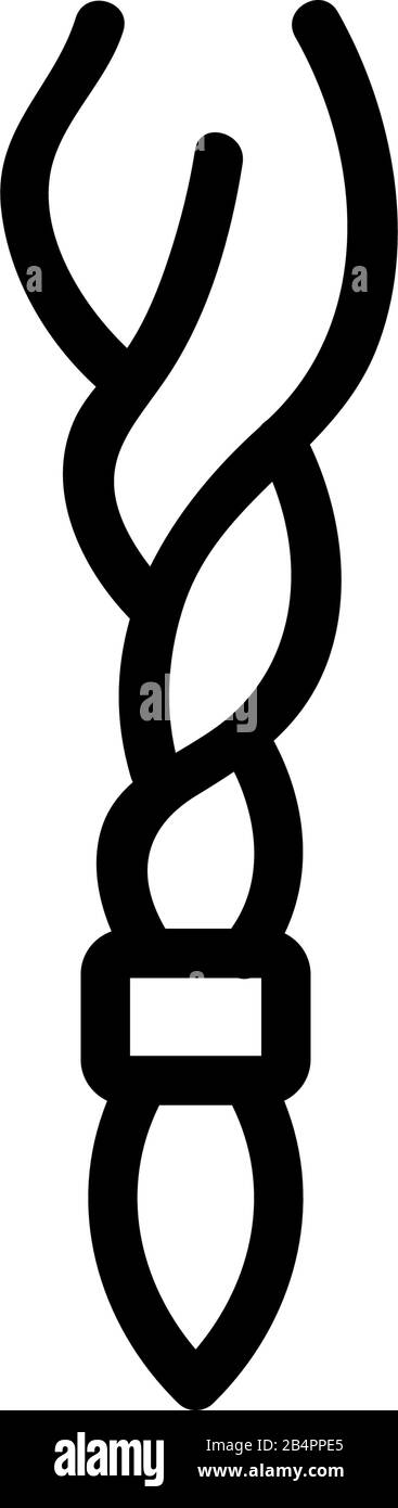 braid icon vector. Isolated contour symbol illustration Stock Vector ...