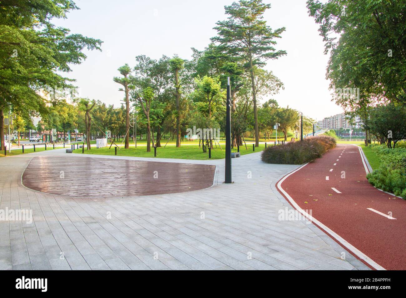 Running track in the Fushan Park of Jiangmen, Guangdong province, China ...