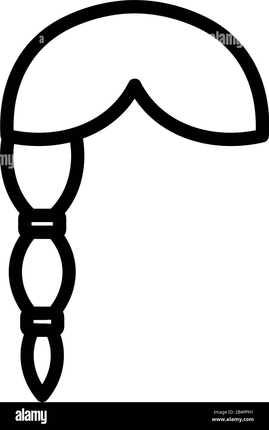 braid icon vector. Isolated contour symbol illustration Stock Vector ...