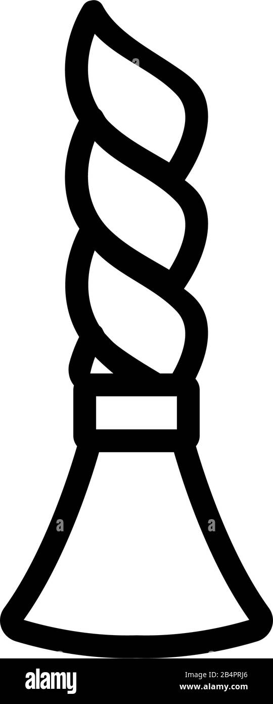 braid icon vector. Isolated contour symbol illustration Stock Vector ...