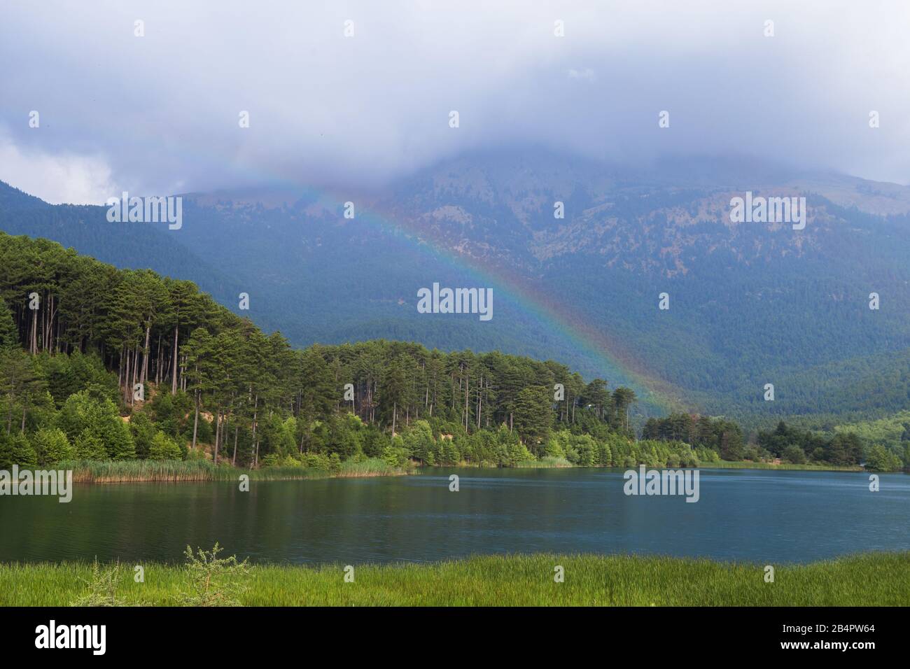 Aerial panoramic view of mountains in Greece Stock Photo - Alamy