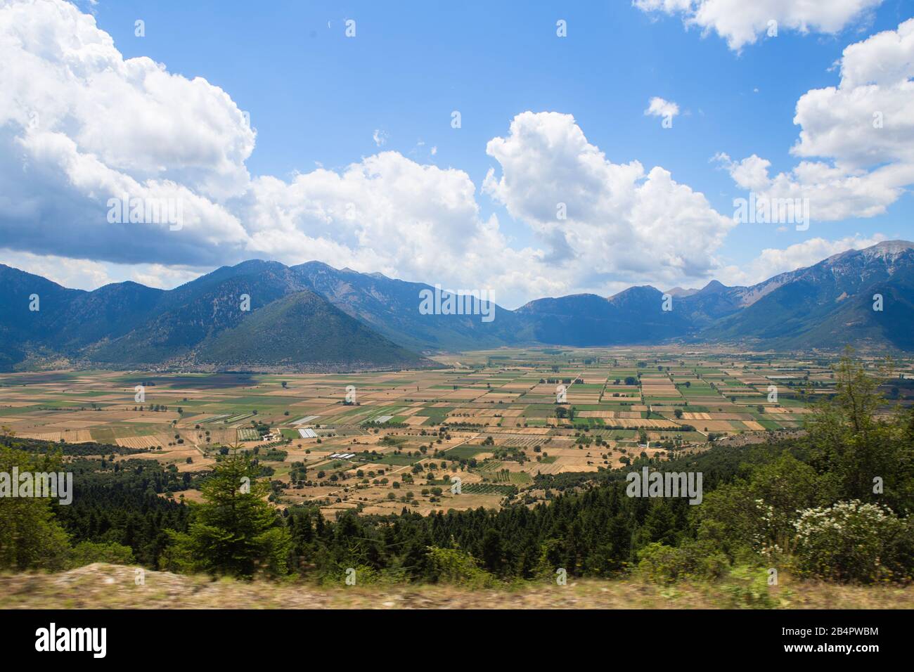 Aerial panoramic view of mountains in Greece Stock Photo - Alamy