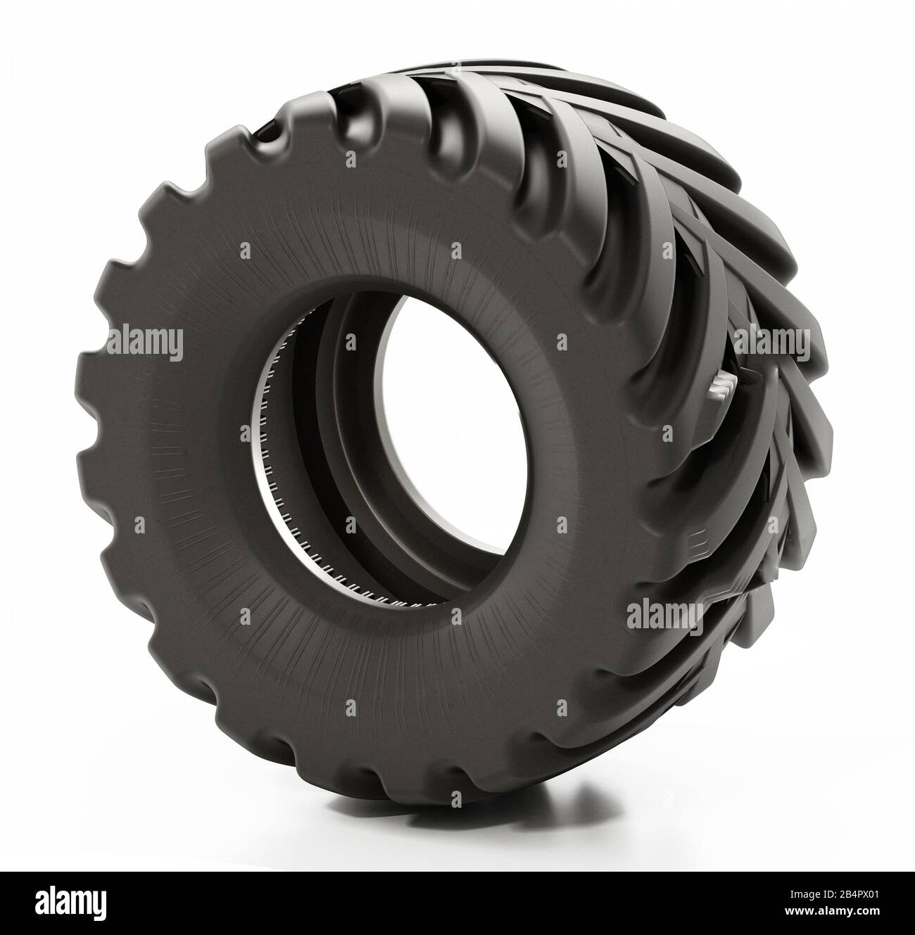 Tractor tyre isolated on white background. 3D illustration Stock Photo ...