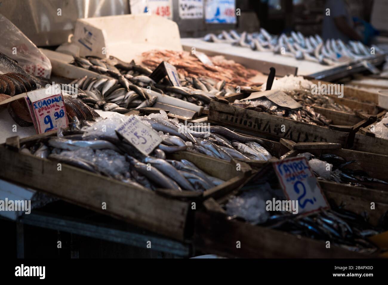 Fish on market, black scabbard (espada) in fish market Stock Photo - Alamy