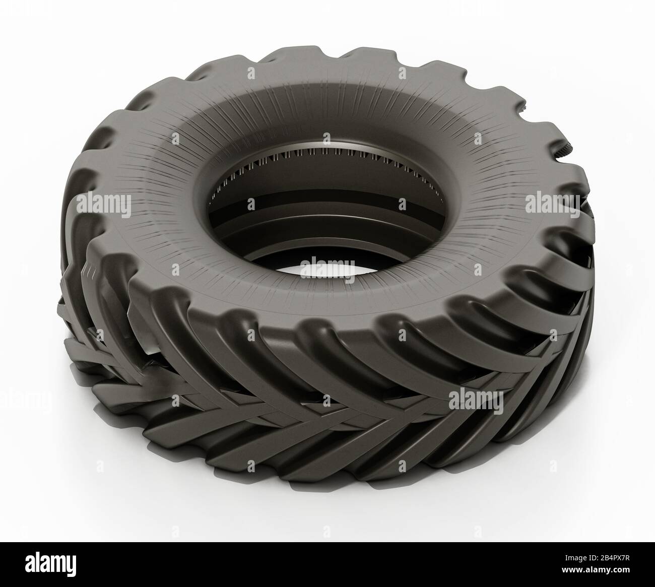 Tractor tyre isolated on white background. 3D illustration Stock Photo ...