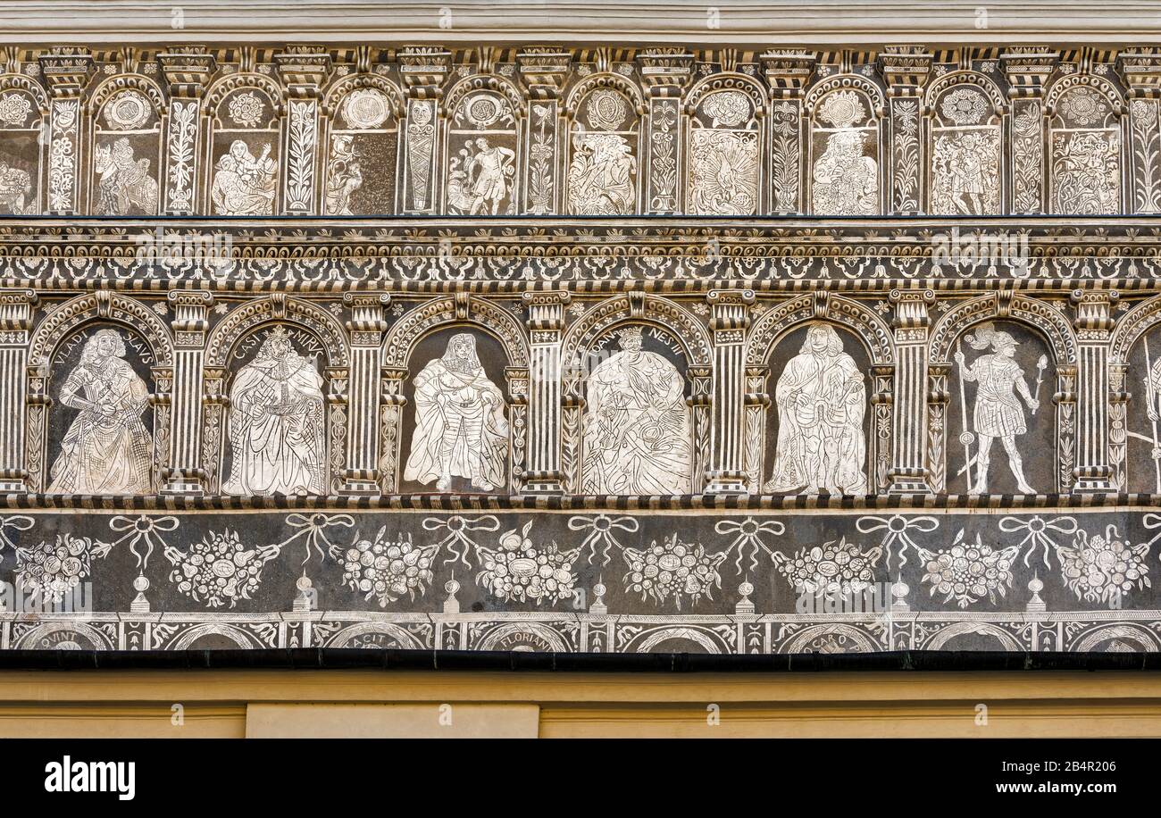 Sgraffito at Krasiczyn Castle, 17th century, Renaissance, Polish ...