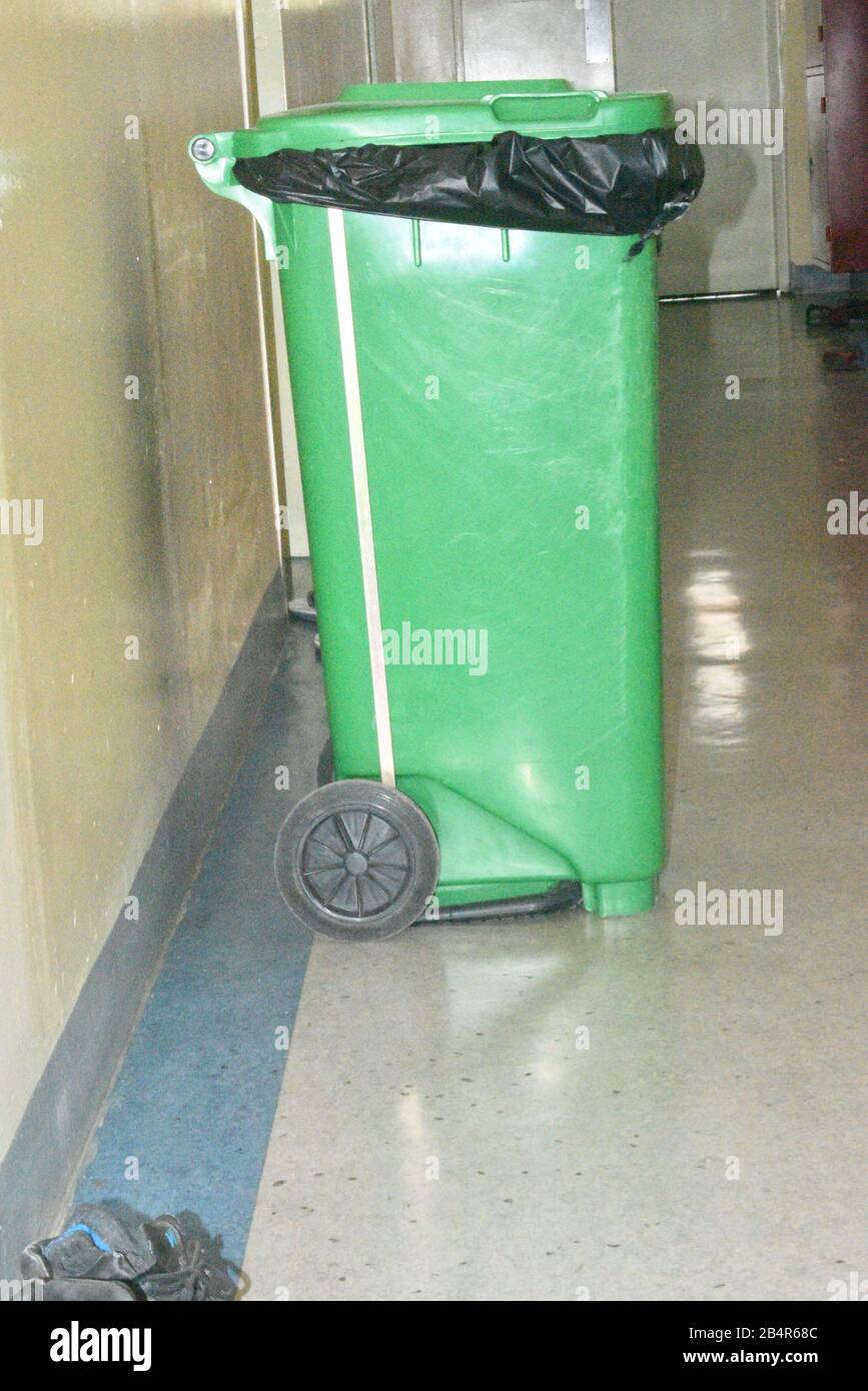 Dustbin Box in A labour camp.Abu Dhabi Stock Photo - Alamy