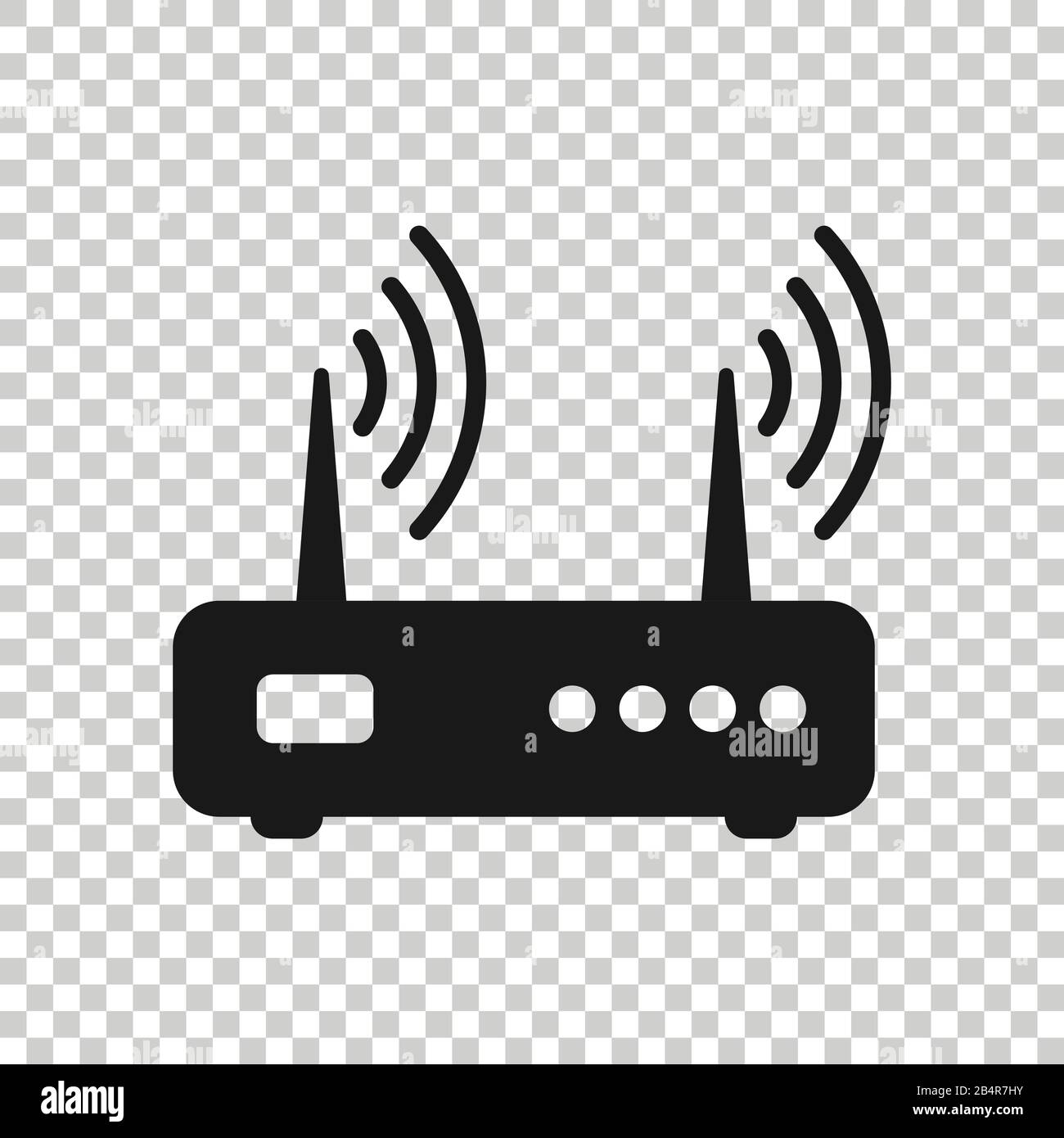 Wifi router icon in flat style. Broadband vector illustration on white ...