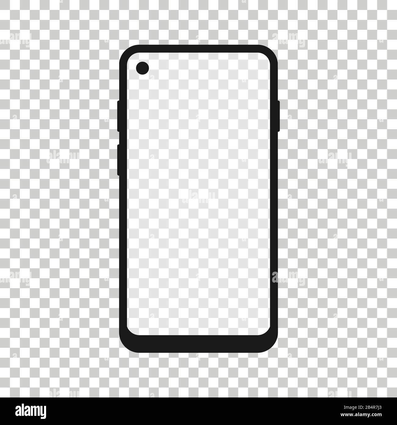 Smartphone blank screen icon in flat style. Mobile phone vector ...