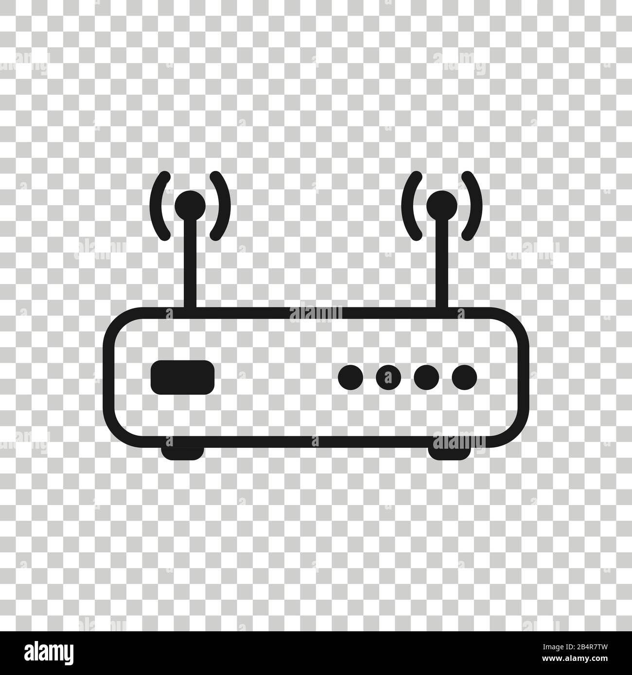 Wifi router icon in flat style. Broadband vector illustration on white ...