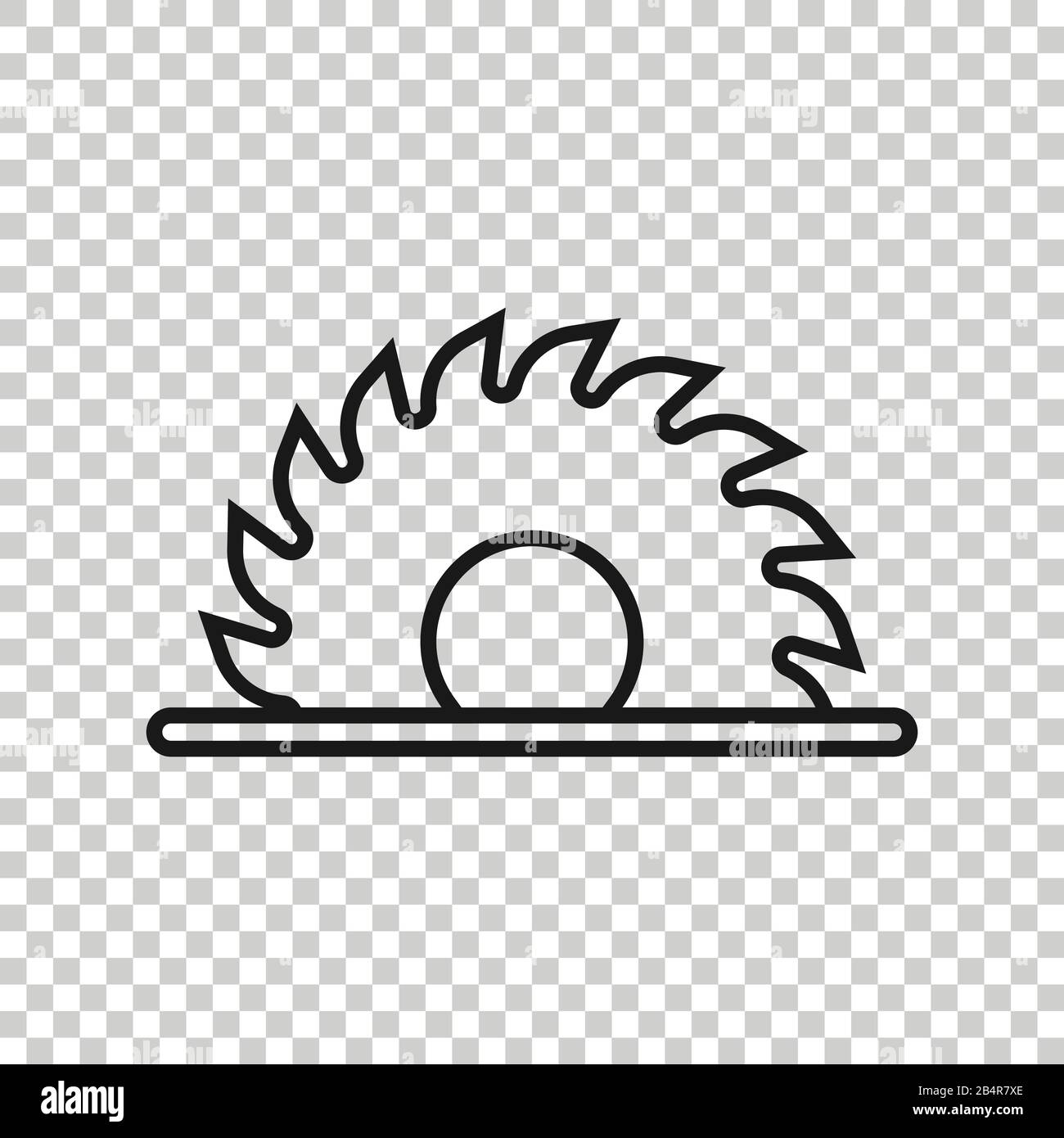 Saw blade icon in flat style. Circular machine vector illustration on ...