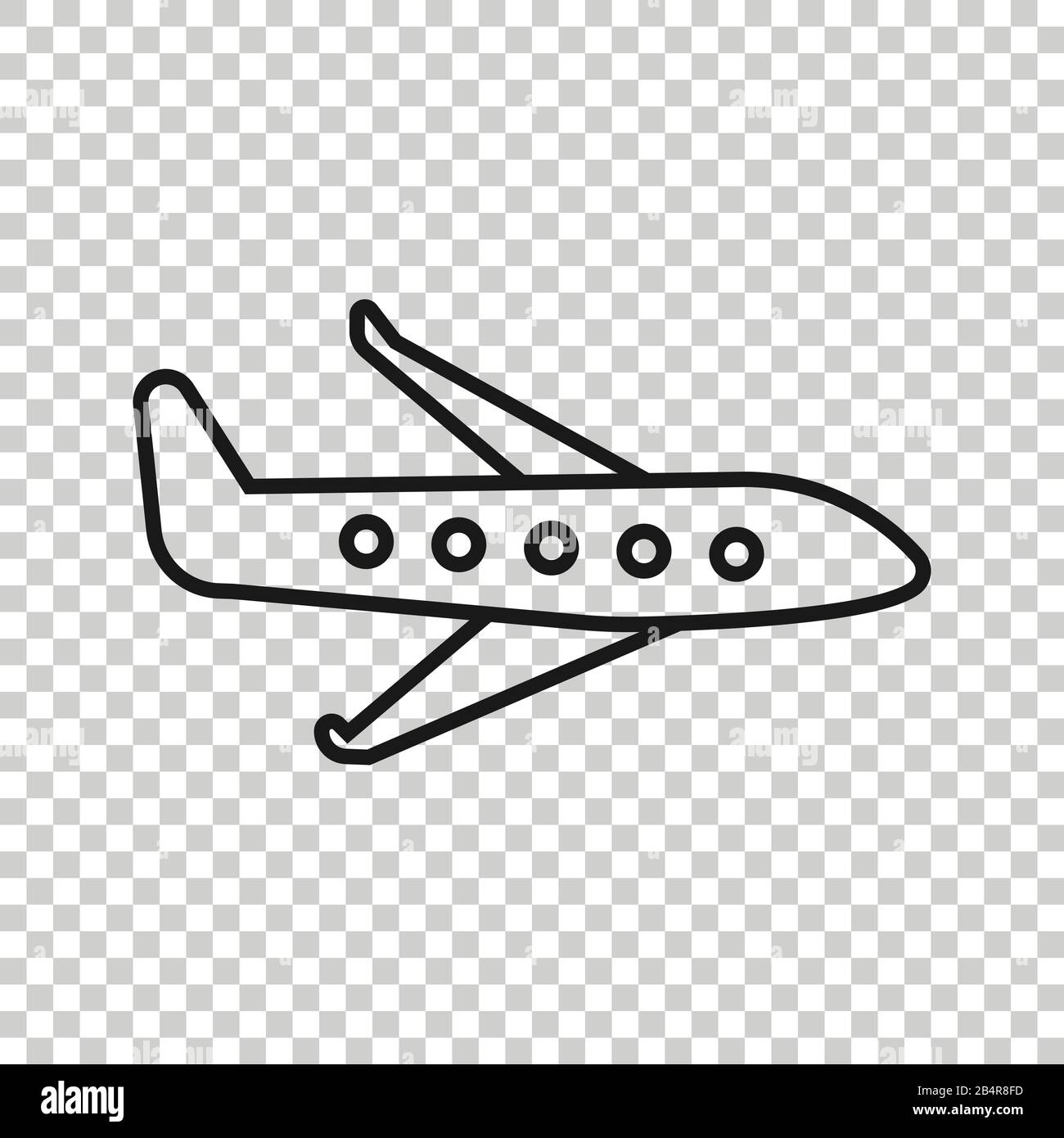 Plane icon in flat style. Airplane vector illustration on white ...