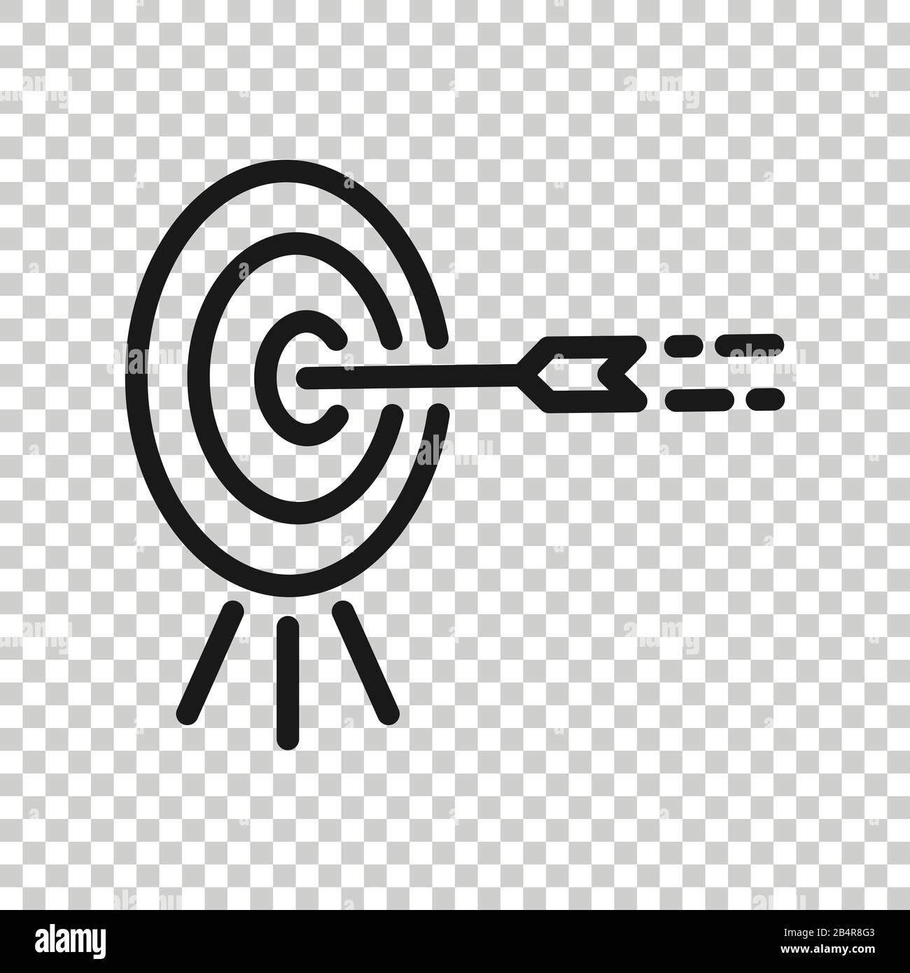 Target Icon In Flat Style Darts Game Vector Illustration On White