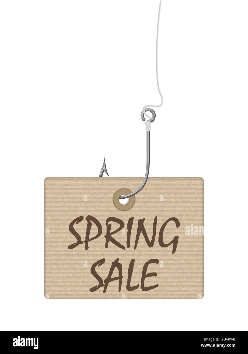 Spring sale tag on a white background. Vector illustration Stock Photo ...
