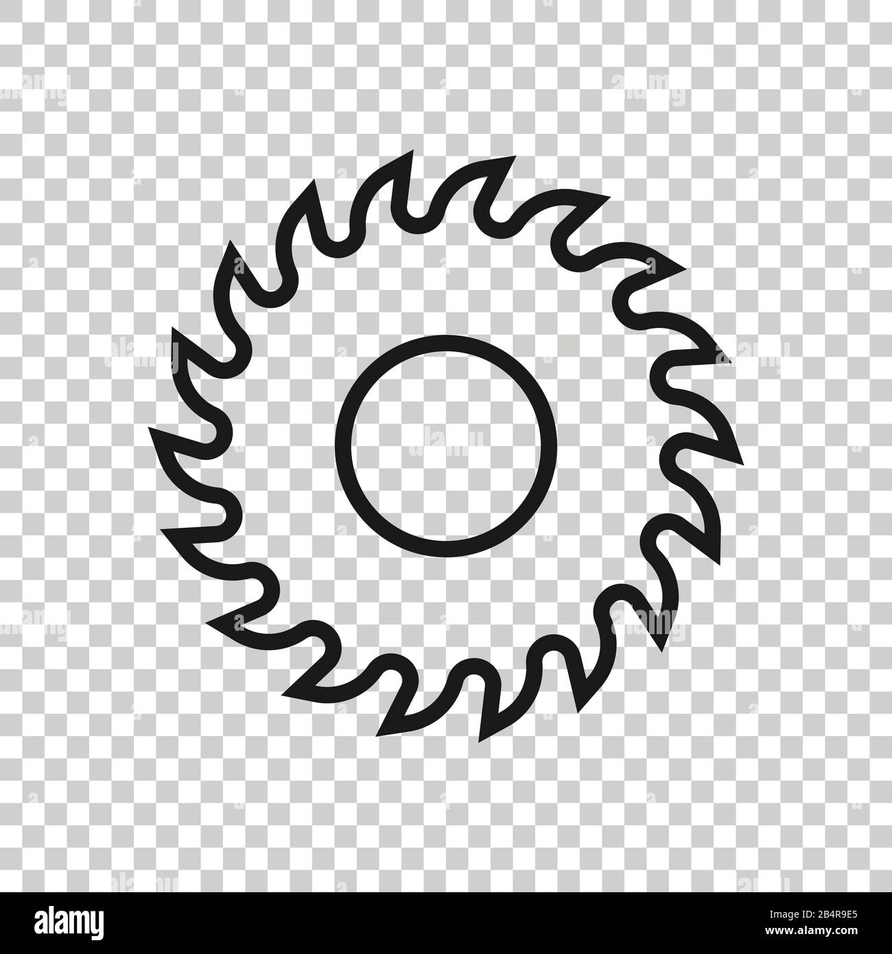 Saw blade icon in flat style. Circular machine vector illustration on ...