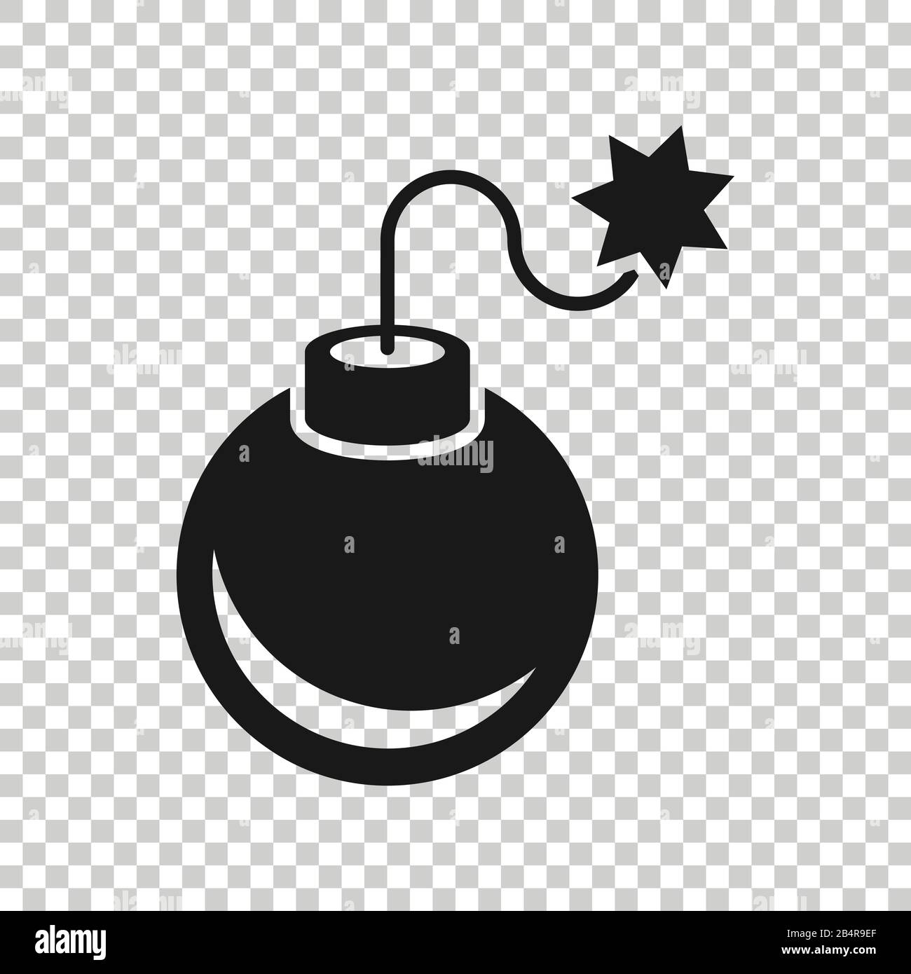 Bomb icon in flat style. Dynamite vector illustration on white isolated ...
