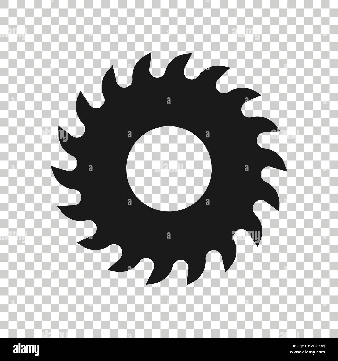 Saw blade icon in flat style. Circular machine vector illustration on ...