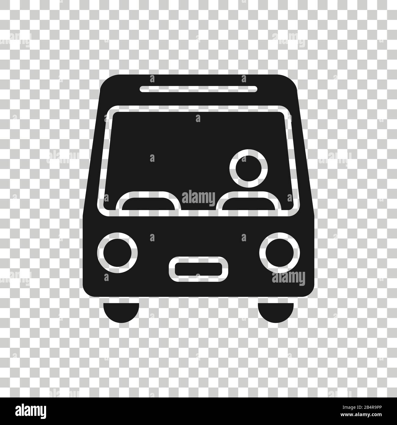 Bus icon in flat style. Coach vector illustration on white isolated ...
