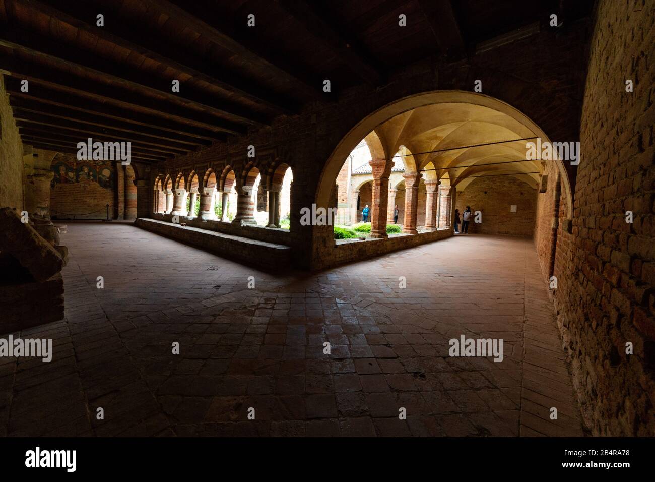 Glimpse of the Abbey of Vezzolano, Albugnano, Monferrato hills ...