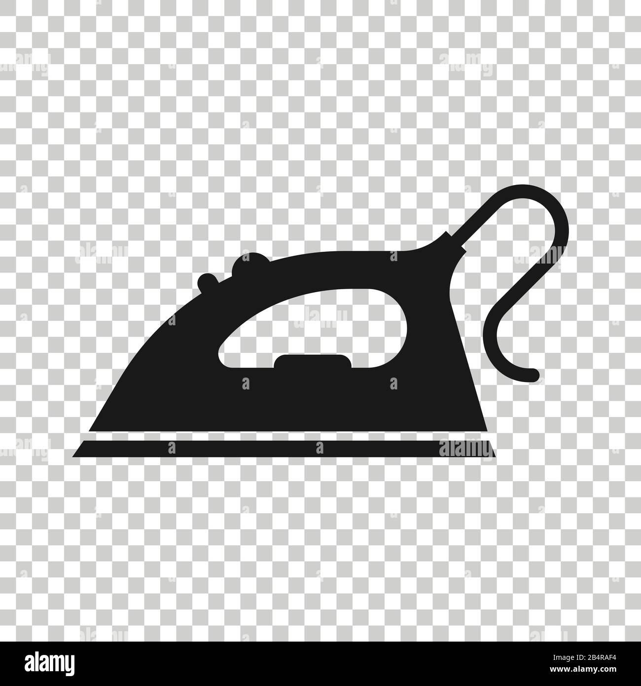 Iron icon in flat style. Laundry equipment vector illustration on white ...