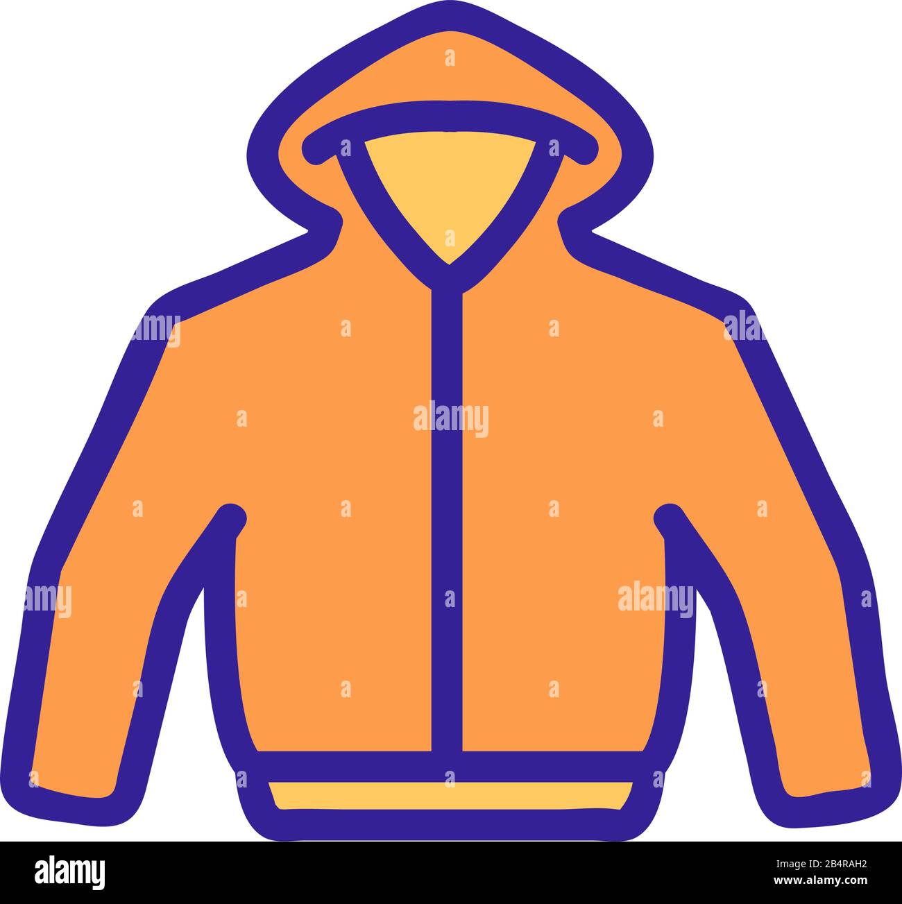 hoodie icon vector. Isolated contour symbol illustration Stock Vector ...