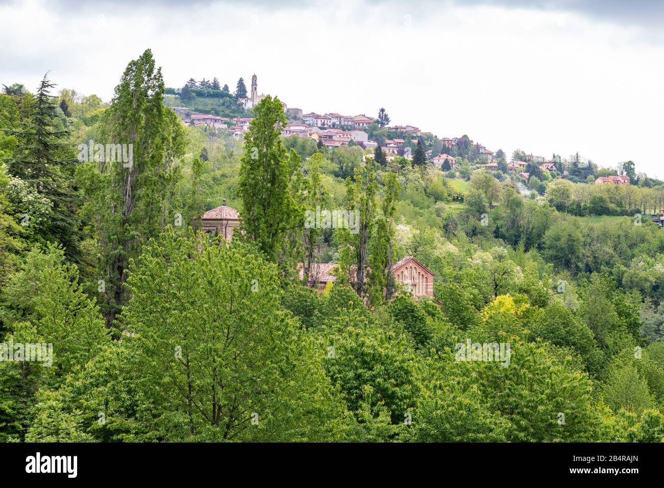 Landscape views of Albugnano on the Monferrato hills, Asti, Piedmont ...