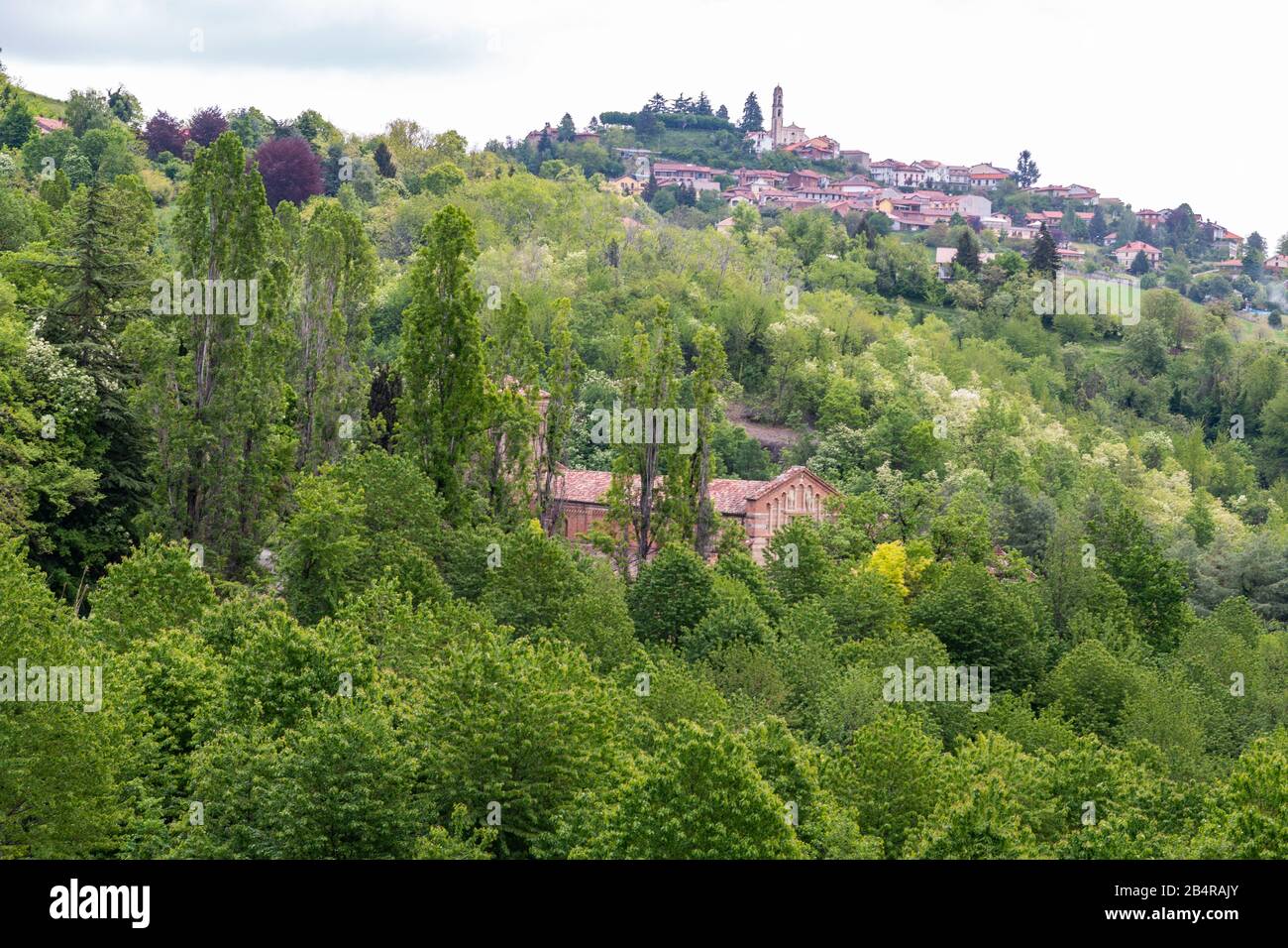 Landscape views of Albugnano on the Monferrato hills, Asti, Piedmont ...