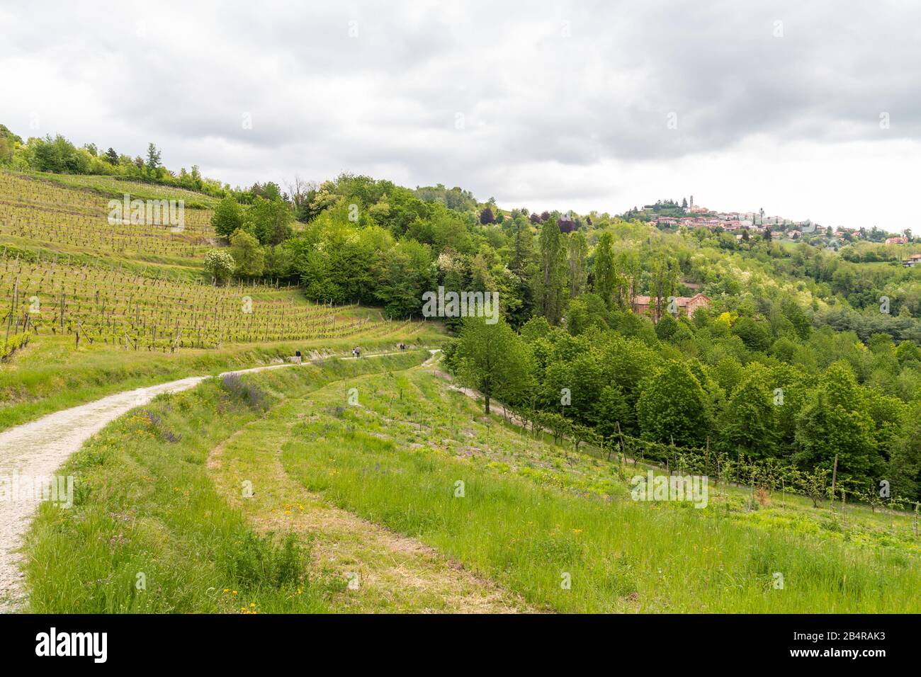 Landscape views of Albugnano on the Monferrato hills, Asti, Piedmont ...